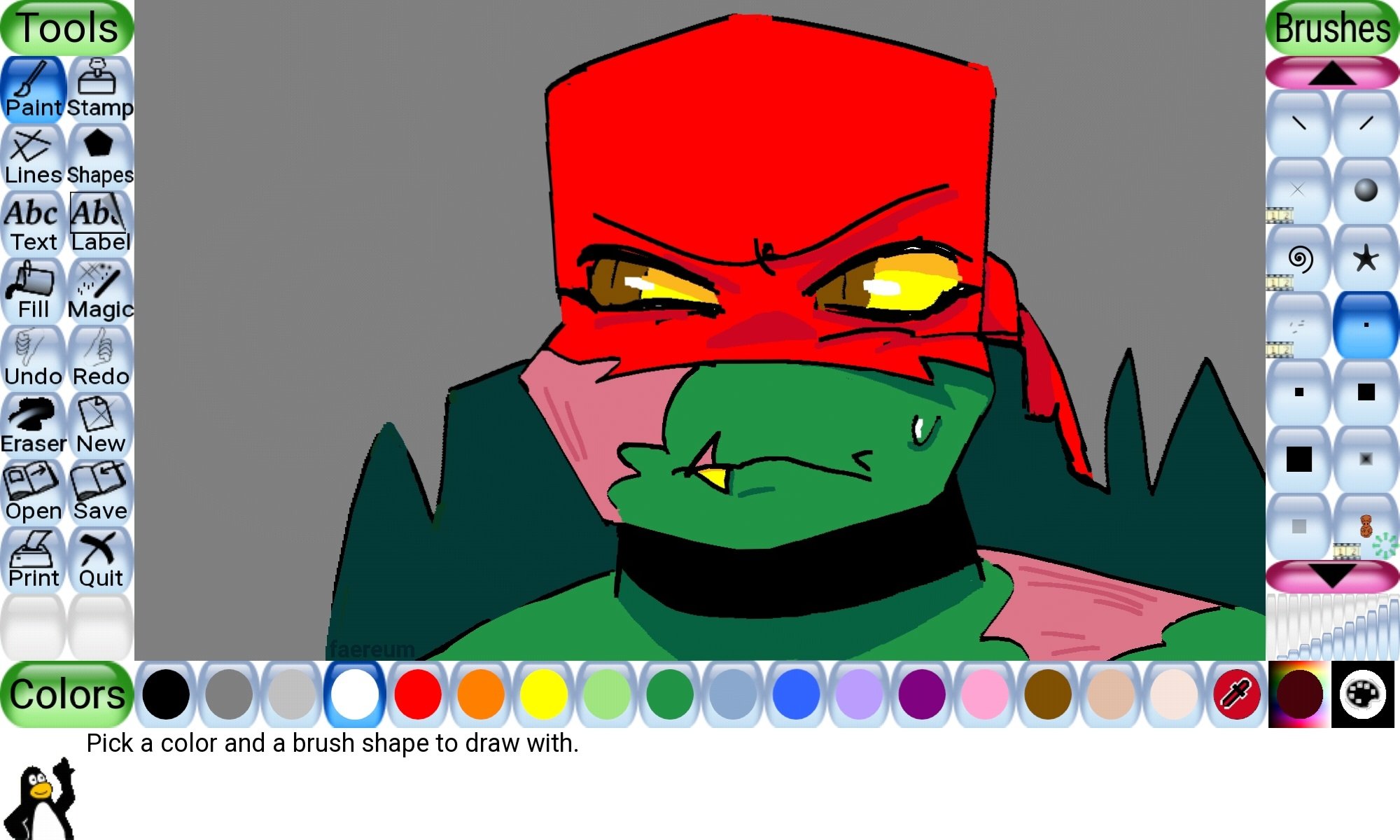 Tux Paint - Art Gallery — "Raph Doodle" by Candy