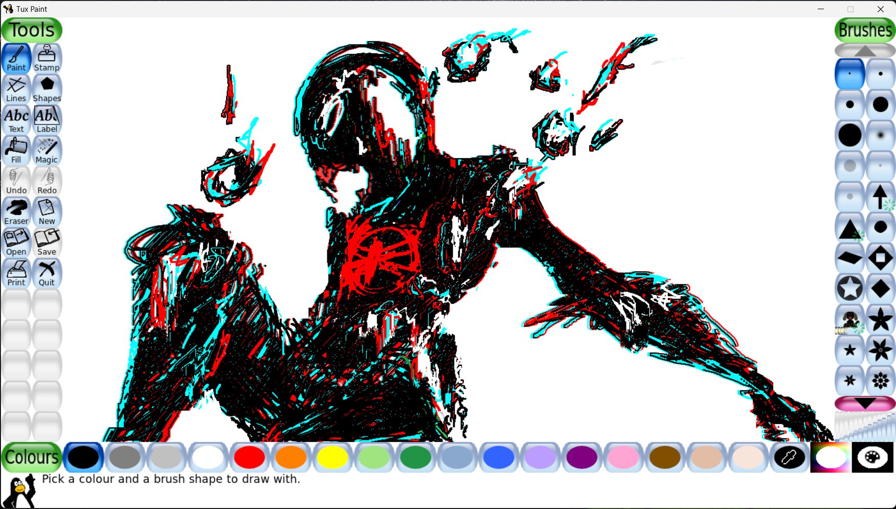 Tux Paint - Art Gallery — "Spiderverse Doodle" by puppax