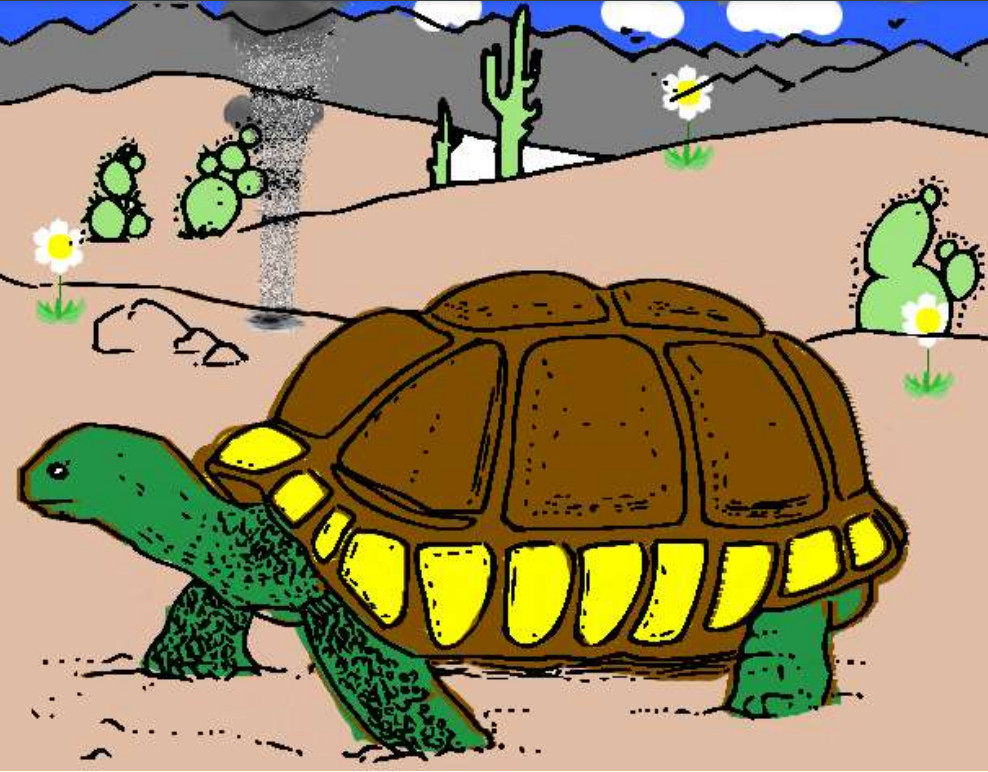 Tux Paint - Art Gallery — "Turtle in the Desert" by Danish