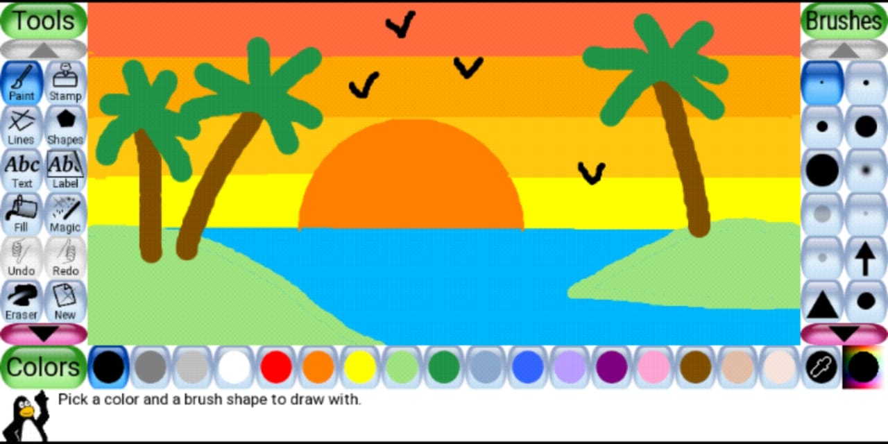 Tux Paint Art Gallery Untitled Sunset By Taikhoom Tux Paint Art Gallery Untitled Sunset By Taikhoom